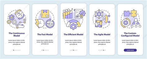 Supply Chain Models Onboarding Mobile App Screen Vector Smartphone