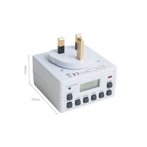 UXCELL Programmable Timer Socket 24 Hour 7 Day LCD Digital Electronic Time Switch AC 250V UK