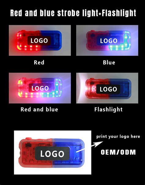 Wholesale Popular Rechargeable Led Shoulder Light With Clip Red Blue Strobe White Flashlight For