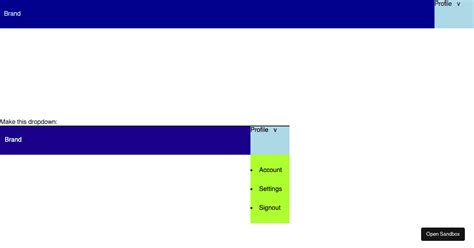 Drop Down Key Codesandbox