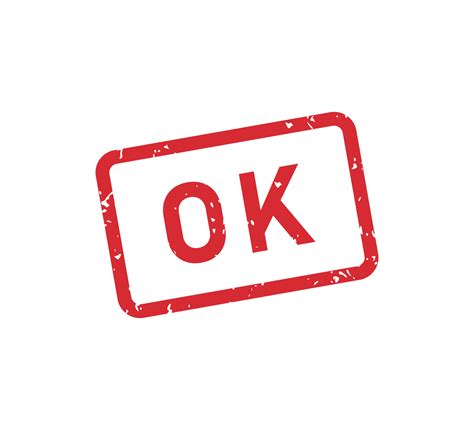 Grunge Ok Word Rubber Stamp Ok Sign Sticker Set Grunge Vintage Square
