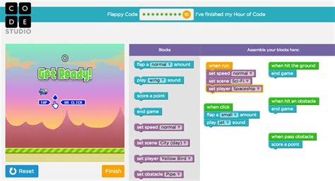 Hour Of Code Make A Flappy Bird Game Kevin S Meandering Mind