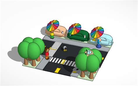 3d Design Food Trucks And Road Tinkercad