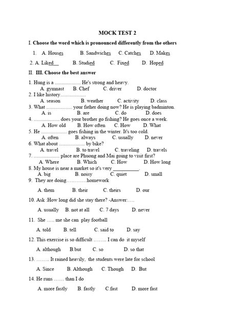 Mock Test 2 7 Pdf Ho Chi Minh City