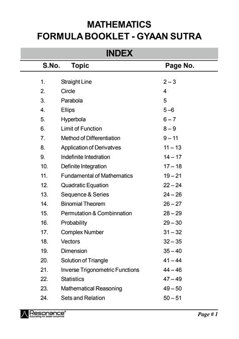 Solution Jee Formulas Studypool