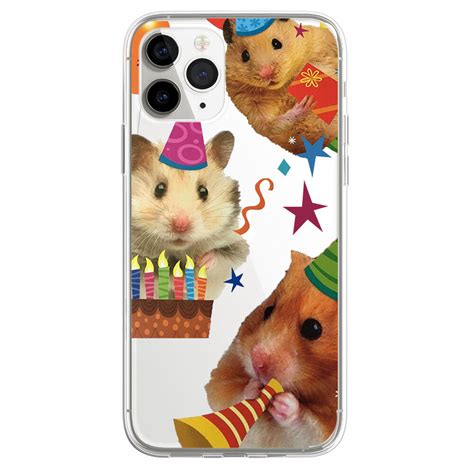 해피 버스데이 햄찌들 햄스터 투명 케이스 에이블리