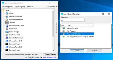 Restore Control Panel Items In Win X Menu In Windows Creators Update