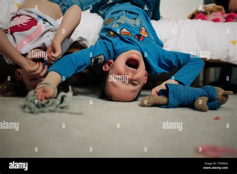 Brother Babe Playing In Bedroom Hi Res Stock Photography And Images Alamy
