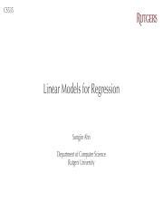 191003 Linear Models For Regression Pdf CS535 Linear Models For