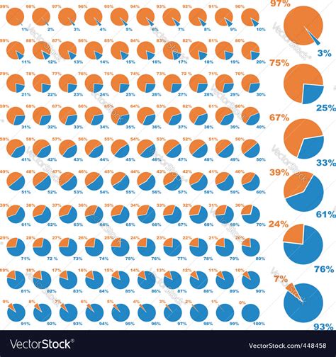 Diagram Set Royalty Free Vector Image Vectorstock