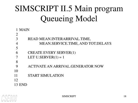 Ppt Modeling And Simulation In Simscript Ii5 Powerpoint Presentation Id904587