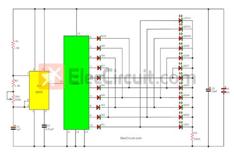 4017 Running Led Circuit