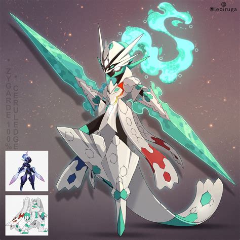 Shiny Form Ceruledge And Zygarde 100 Fusion 🤍 Commission Pokemon