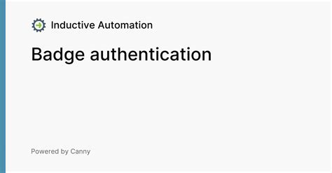 Badge Authentication Voters Inductive Automation