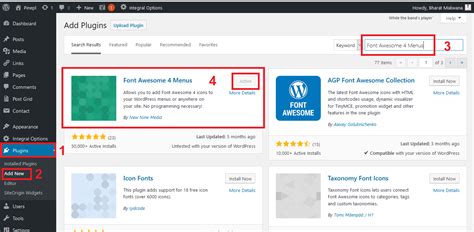 How To Add Font Awesome Icons To Wordpress Websites Menus