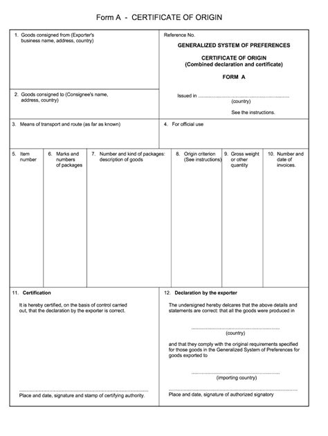 Certificate Of Origin Fill Out And Sign Online Dochub