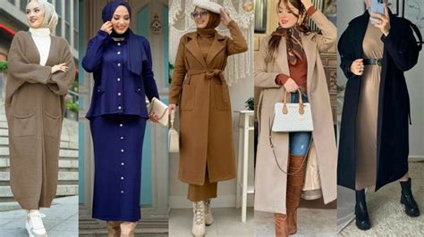 موضة شتاء 2024 تنسيقات جديدة من ملابس شتوية للبنات المحجبات Hijab