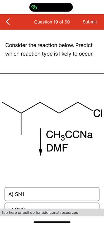 Answered A Sn1 B Sn2 C E1 D E2 E No Reaction Ch3ccna Dmf Ci Bartleby