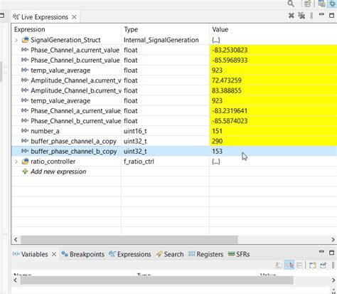 Solved Live Expressions Bug Stmicroelectronics Community