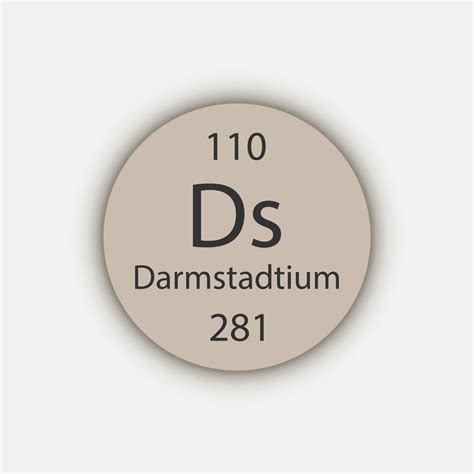 Darmstadtium Symbol Chemical Element Of The Periodic Table Vector Illustration 16108357
