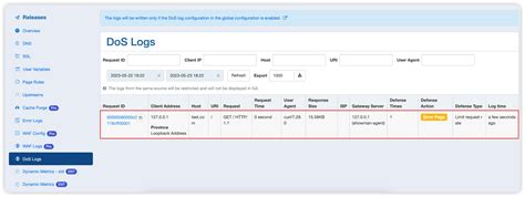 Dos Attack Log Openresty Inc Documentation