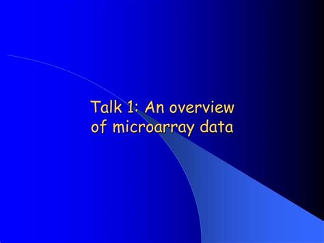 Ppt Introduction To Microarray Gene Expression Powerpoint Presentation Id 255694