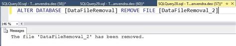 How To Remove A Sql Server Data File For A Multi Data File Database