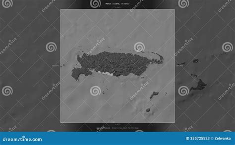 Manus Island Papua New Guinea Admiralty Islands Archipelago Map Vector
