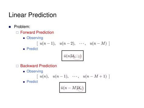 Ppt Linear Prediction Powerpoint Presentation Free Download Id3179316