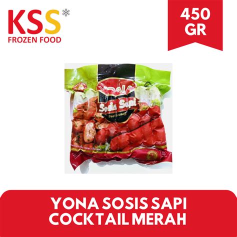 Jual Yona Sosis Sapi Cocktail Merah 450 Gr Shopee Indonesia