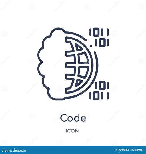 Linear Code Injection Icon From Cyber Outline Collection Thin Line Code Injection Vector