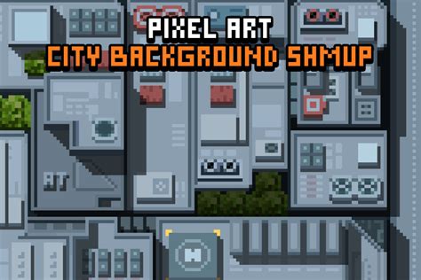Pixel Art City Background Shmup 2d Environments Unity Asset Store