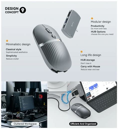 Protoarc Modular Mouse And Usb Hub Geeky Gadgets