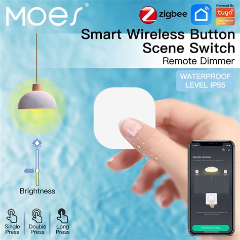 Tuya Zigbee Smart Button Wireless Switch Wireless Remote Dimmer One Key Control Scene Switch
