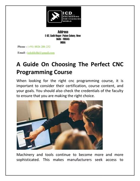 ppt a guide on choosing the perfect cnc programming course powerpoint
