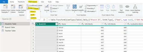 Index Column In Power Bi Ashish Coder