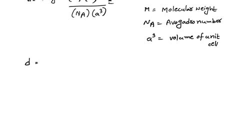 Solved Calculate The Theoretical Density Of Cscl In G Cm 3 Given That The Radius Of Cs Is 174