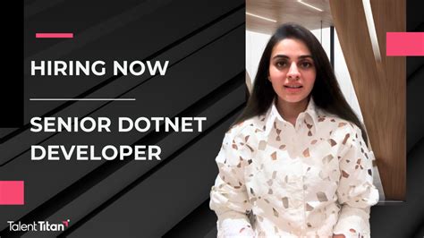 Hiring Now Senior Dotnet Developer At Bounteous X Accolite Talent Titan