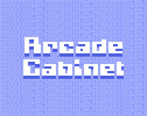 Arcade Cabinet Retro Pixel Font Aseprite