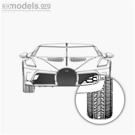 Bugatti La Voiture Noire 2021 Vector Blueprint