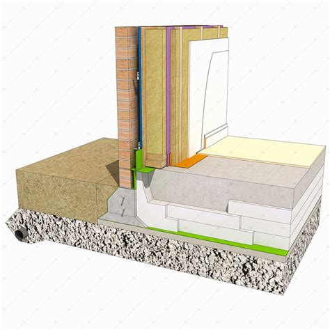Dl368 Insulated Foundation Junction With Brick Faced Timber Frame Wall