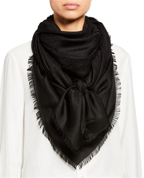 Saint Laurent Cassandre Logo Fringe Scarf — Ufo No More
