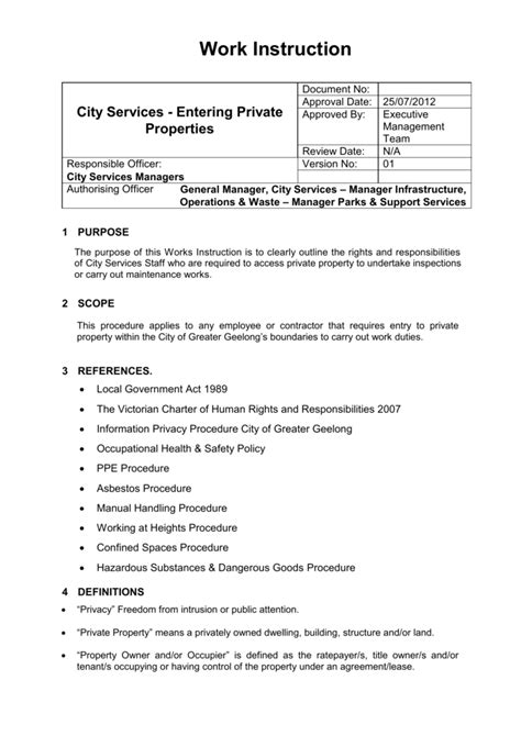Iso 9001 Work Instruction Template Great Professionally Designed