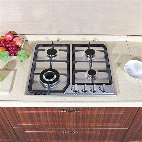 58cm 4 Burner Gas Cooktop Stainless Steel Ng Lpg Conversion Kit Cook