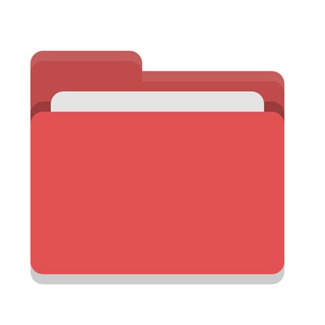 Dossier Rouge Icônes Fichiers Et Dossiers