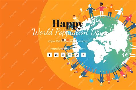 World Population Day Illustration Of Diverse People Holding Hands
