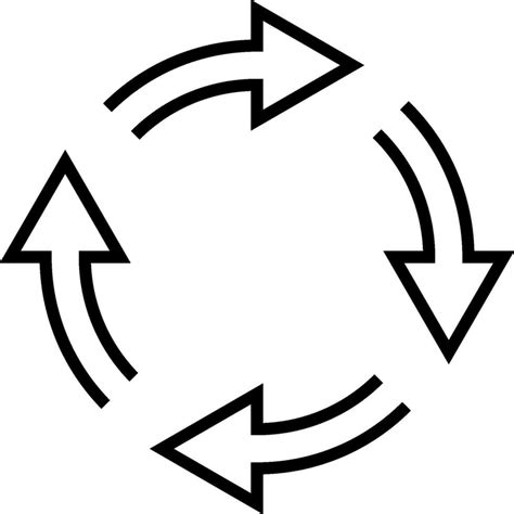 Sign Reload Refresh Icon Spinning 4 Arrows Circle Renewable Update