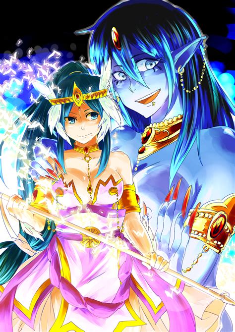 Ren Hakuei And Paimon Magi The Labyrinth Of Magic Drawn By Amane