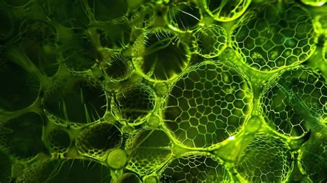 Premium Photo A Microscope Image Of A Single Microalgae Cell Its