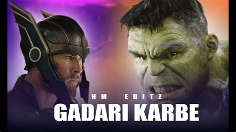 gadari karbe memes hulk vs thor treanding memes hm editz youtube